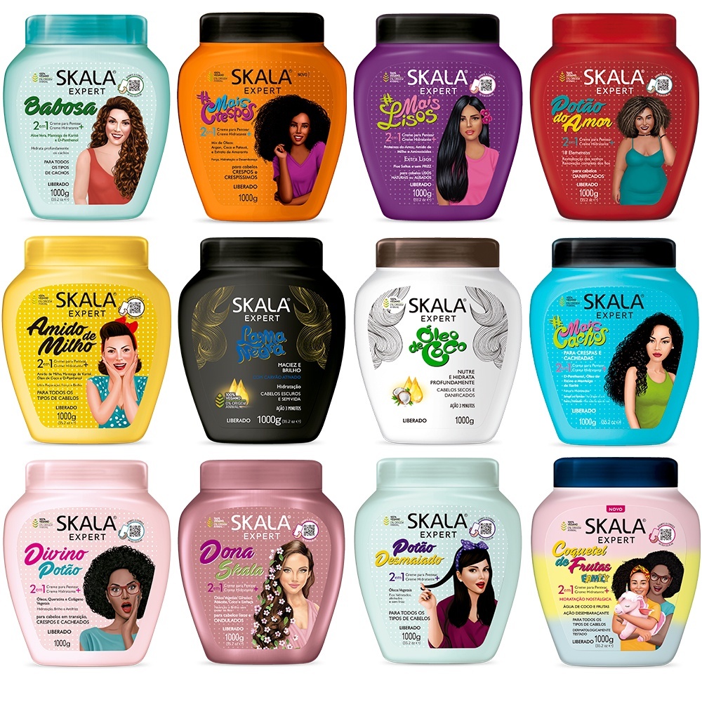 SKALA creme de cabelo e tratamento 2em 1 SORTIDO 1kg | Shopee Brasil
