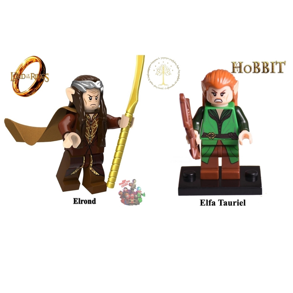 Elrond e Elfa Tauriel Miniaturas de coleção minifigure de blocos de ...