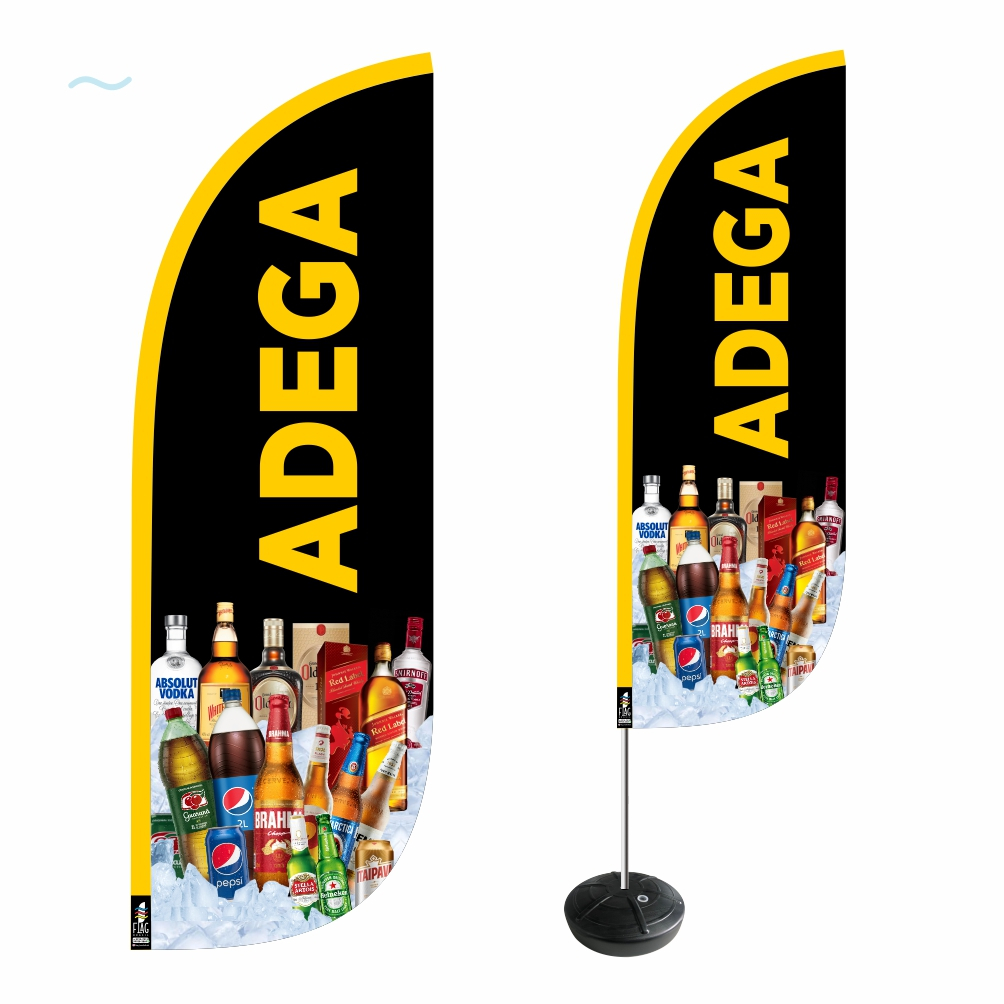 Wind Banner Adega Kit Completo 2,7m Dupla Face ENVIO EM 24H | Shopee Brasil