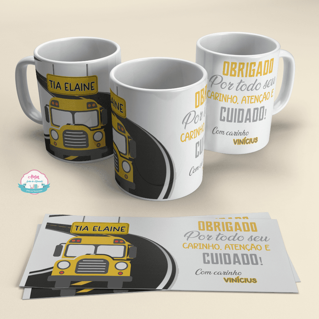 Caneca Personalizada - Transporte Escolar-perua Escolar-motorista ...