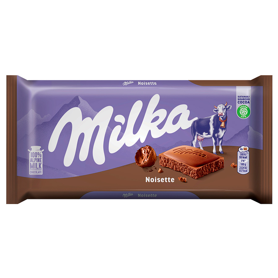 Chocolate Importado Milka - Noisette (Nut Paste) - 100g | Shopee Brasil