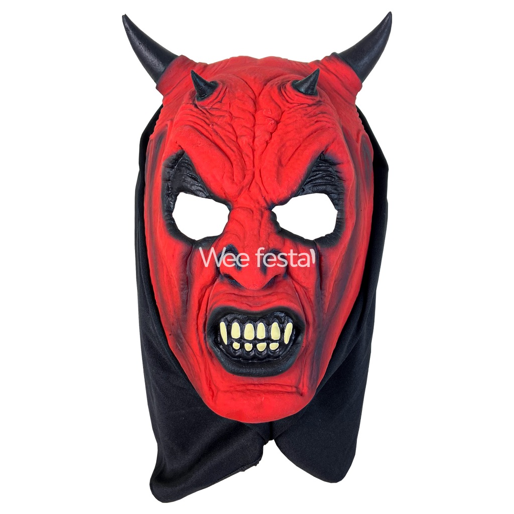 Mascara Diabo Capeta Careta Terror Halloween Fantasia Carnaval ...