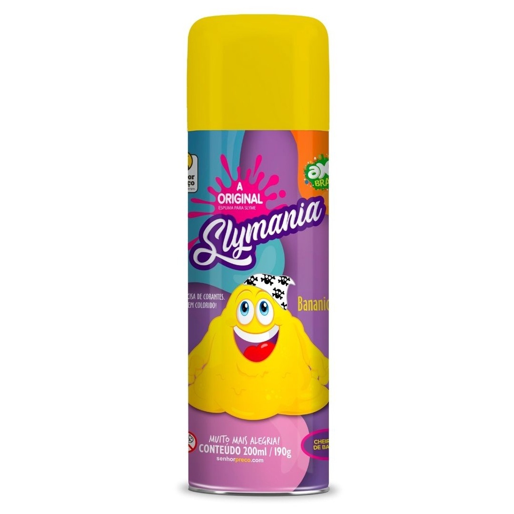 Espuma para Slime Slymania Bananico 200ml | Shopee Brasil
