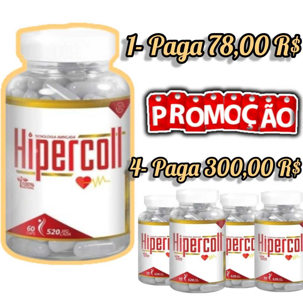Hipercoll Diabetes Colesterol e Pressão 60 Capsulas | Shopee Brasil