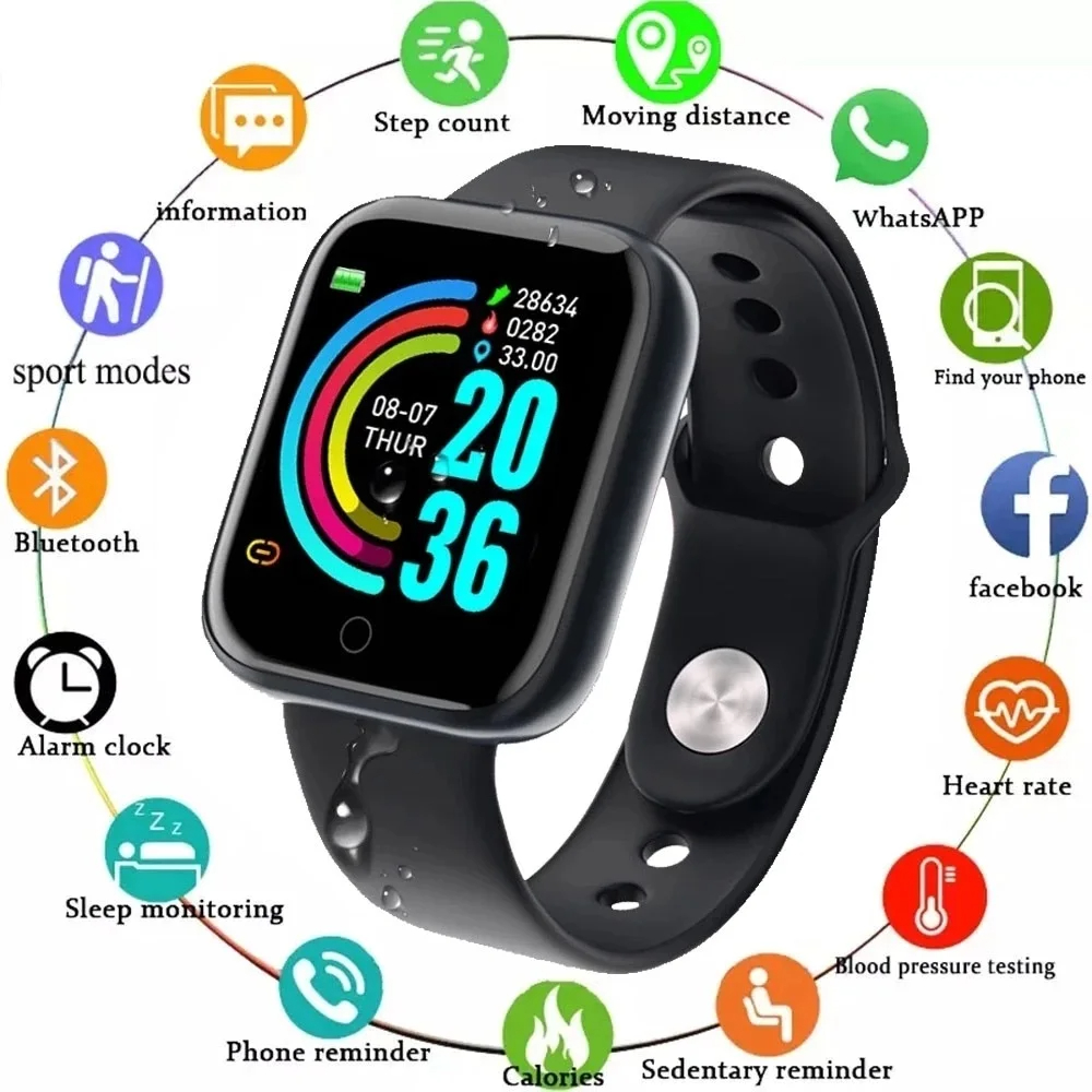 Relógio Inteligente SmartWatch D20/Y68 - D20 Monitor de Batimento ...