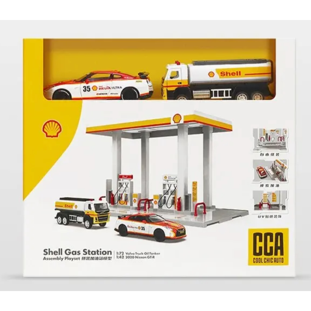CCA COOL CHIC AUTO GAS STATION SHELL W TRUCK / CAR | Shopee Brasil