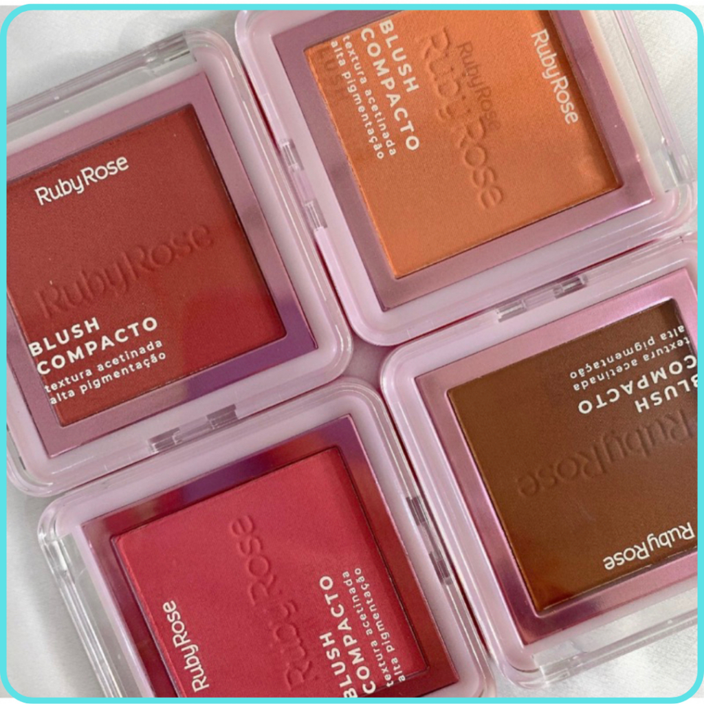 Blush Compacto Ruby Rose Alta Pigmentação - 7,3g Escolha seu tipo ...