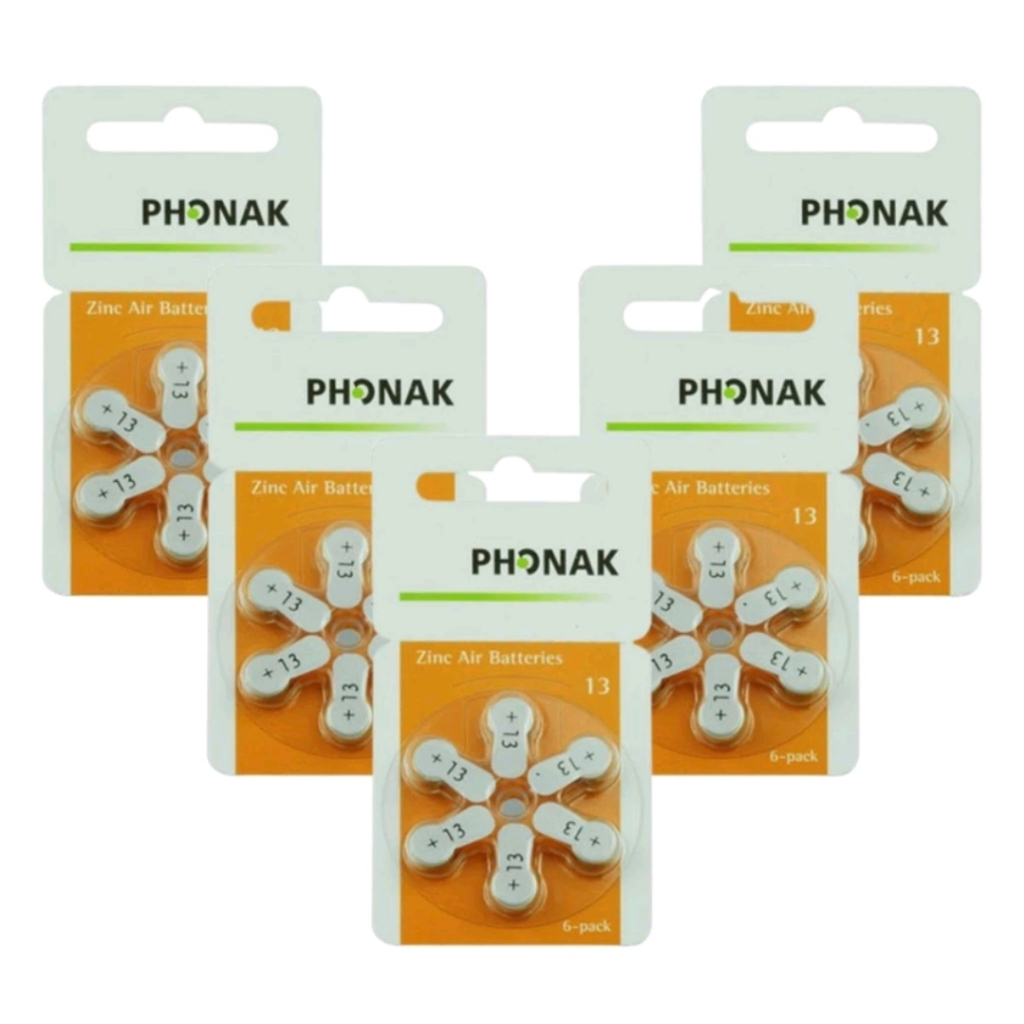 30 Pilhas Baterias 13 Pr48 P13 A13 Aparelho Auditivo Phonak | Shopee Brasil