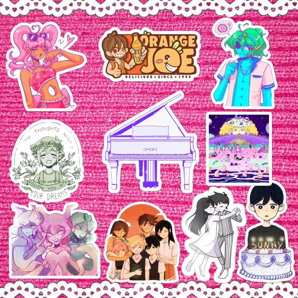 kit stickers adesivos omori mari aubrey kel hero basil omocat ...