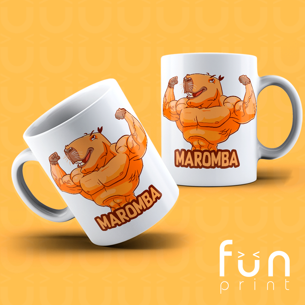 Caneca Porcelana Meme Capivara Maromba - Bodybuilder | Shopee Brasil