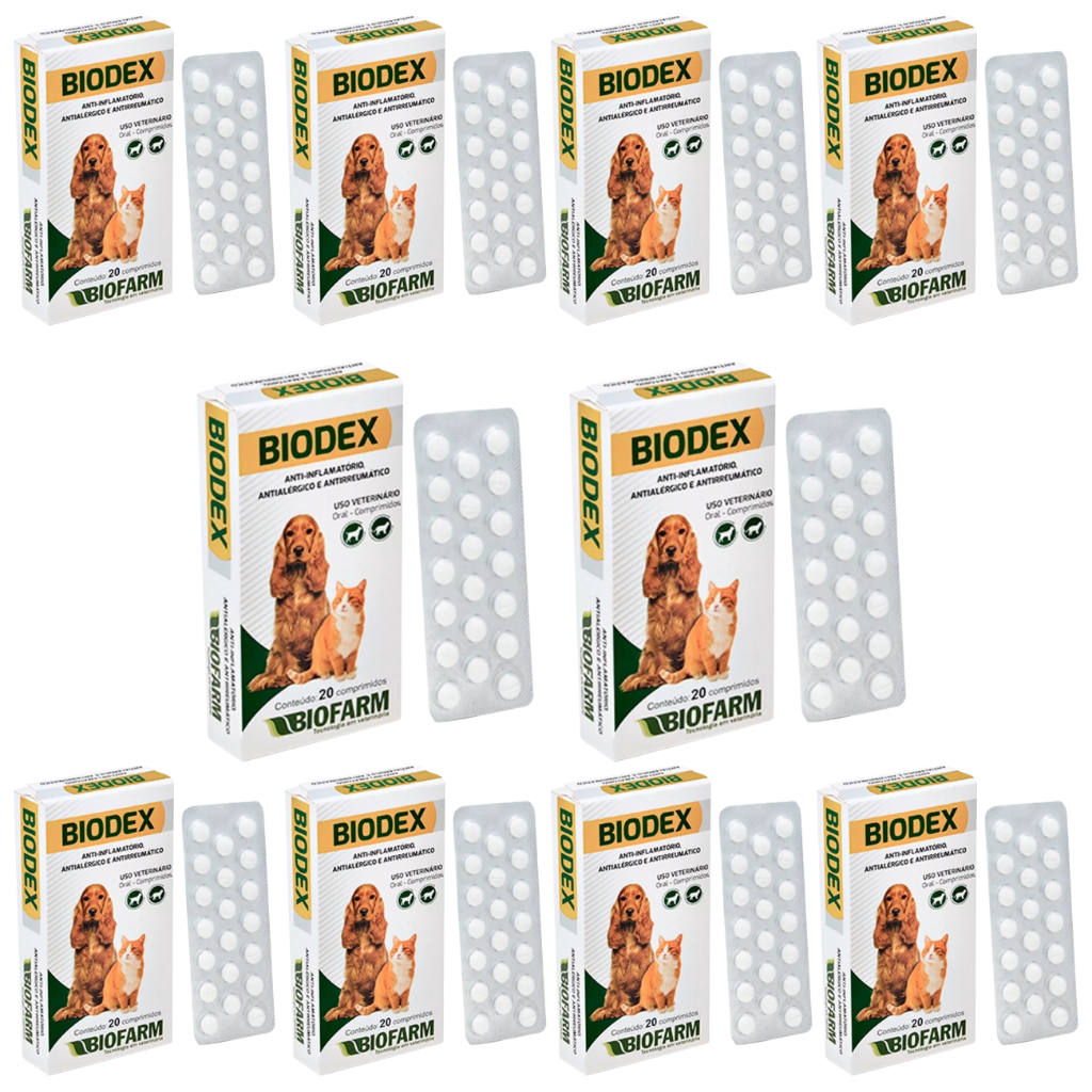 Biodex Comprimidos - 10 Blister com 20 Comprimidos cada - Anti ...