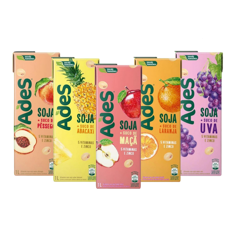 Suco Ades 1 Litro Combo Com 4 Caixas | Shopee Brasil