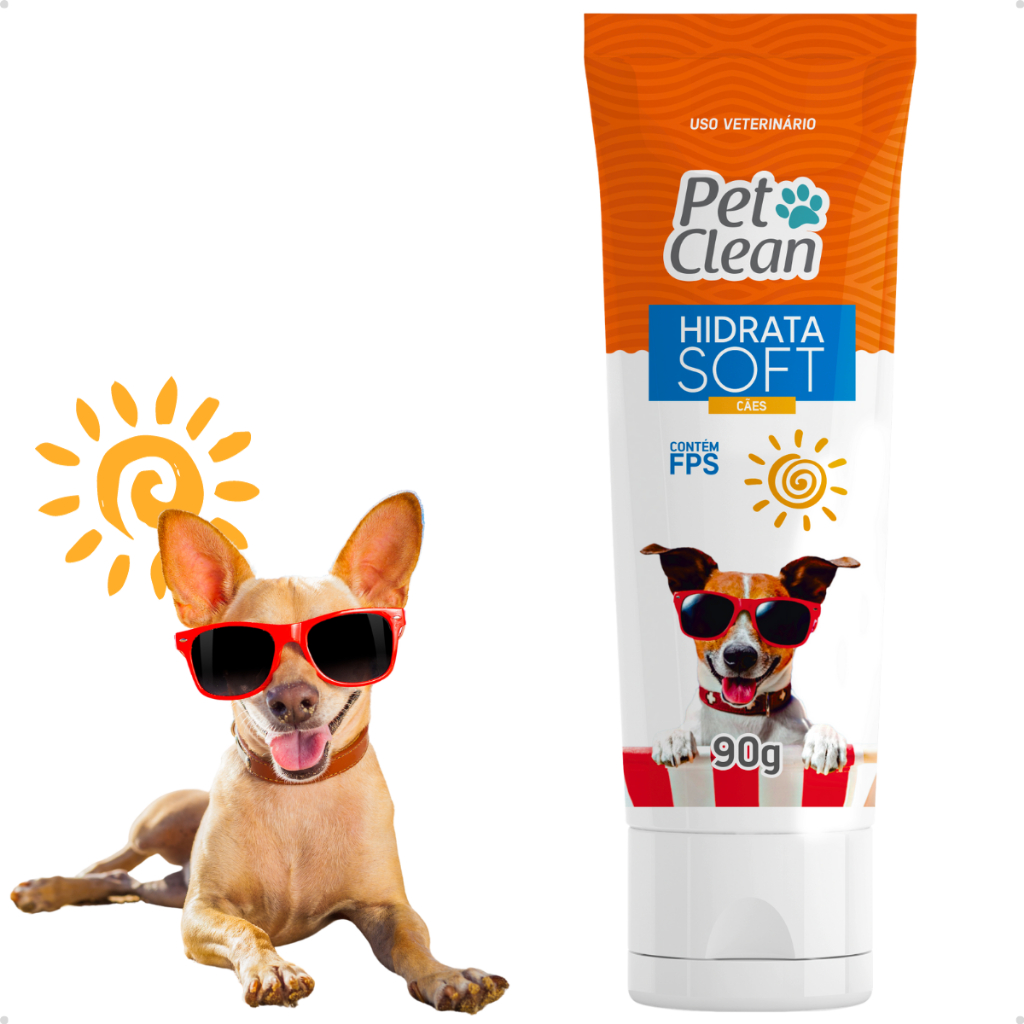 Protetor Solar Creme Termo Hidratante Hidrata Soft FPS 30 para Cachorro Pet Clean 90g | Shopee ...