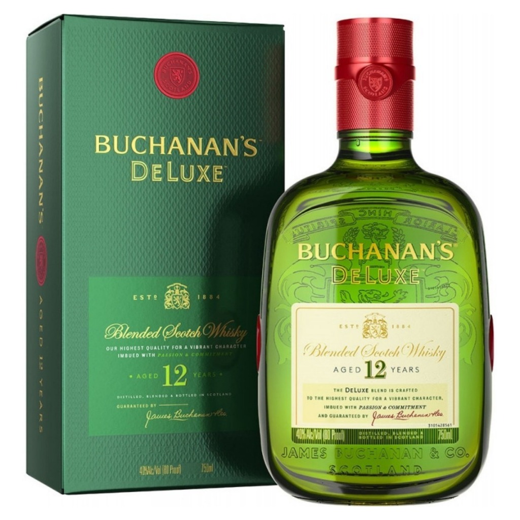 Whisky Buchanans Deluxe Blended Scotch 12 Anos 1 Litro - ORIGINAL ...
