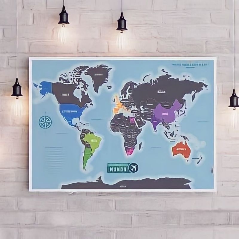 Mapa Mundi Raspadinha Azul | Shopee Brasil