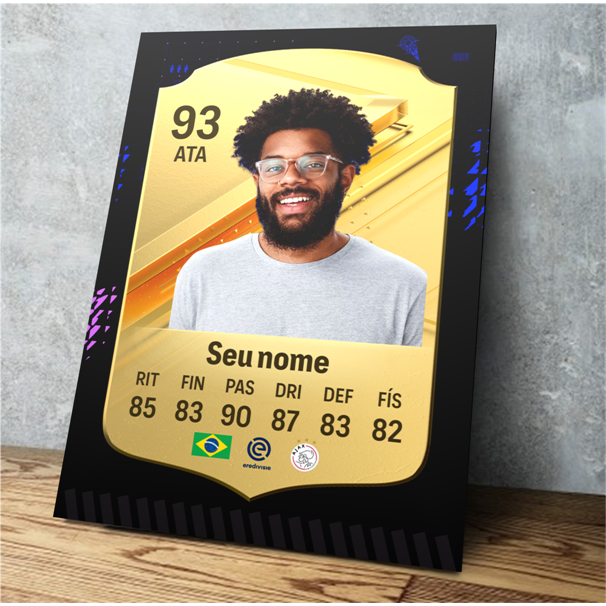 Placa Decorativa Personalizada EAFC 24 Card Fifa Rare Gold | Shopee Brasil
