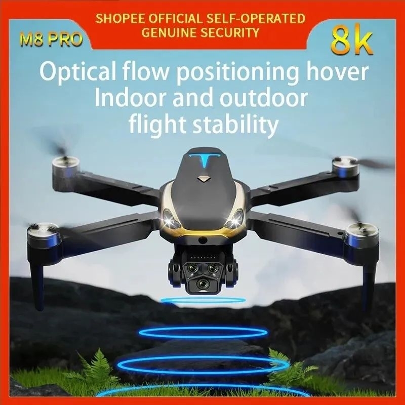 DRONE TESLA M8 PRO MOTOR BRUSHLESS | Shopee Brasil