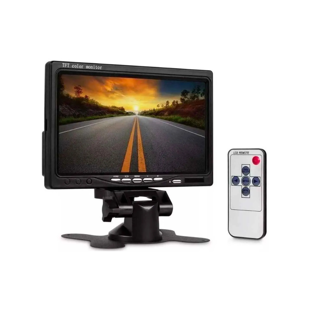 Monitor 7 Pol Lcd Portátil Cftv Tela Veicular Monitoramento | Shopee Brasil
