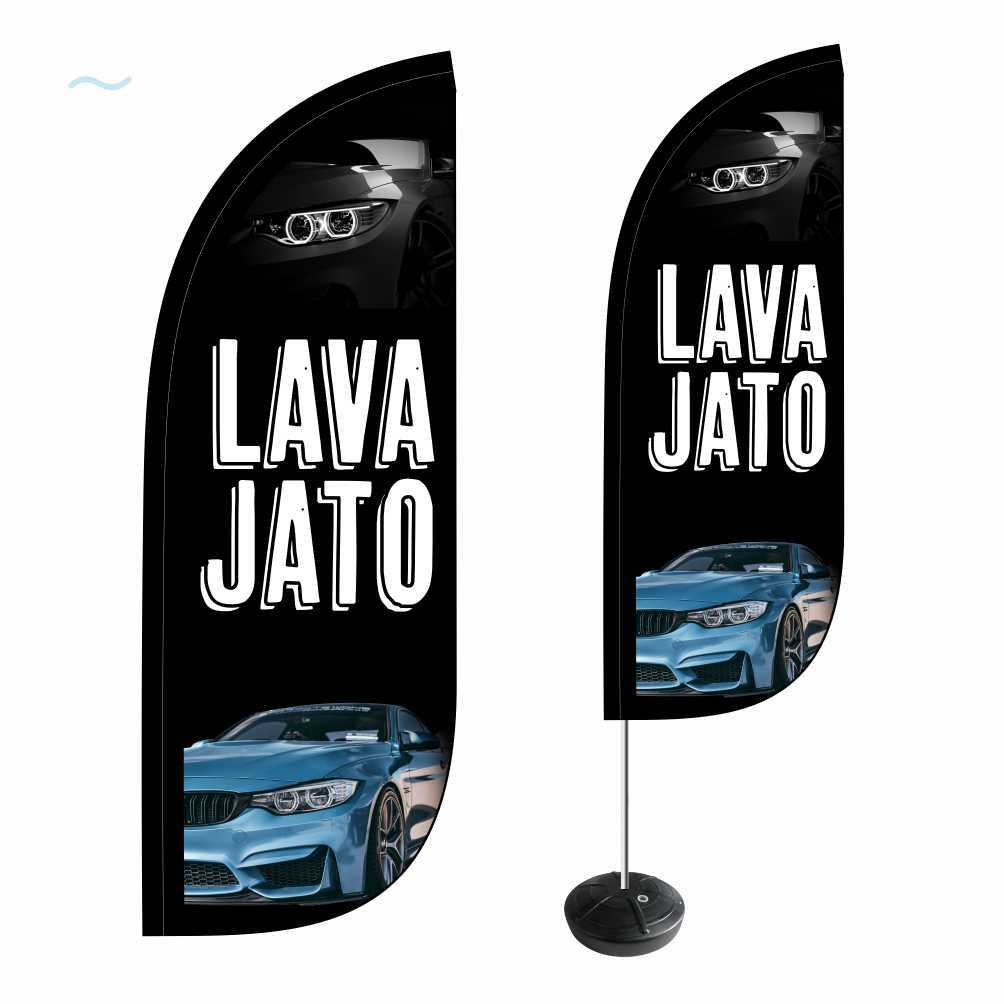 Wind Banner Lava Jato Dupla Face Kit Completo 2,7m ENVIO EM 24H ...