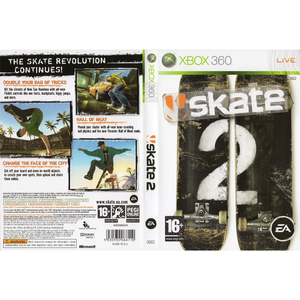 Skate 2 P/ XBOX360 (LTU/LT/JTAG/RGH) | Shopee Brasil