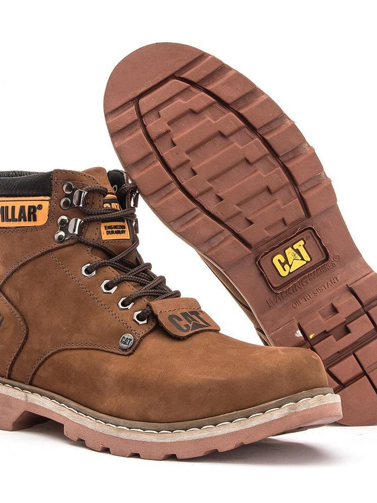 BOTA CAT EM COURO 850 SOLADO DE BORRACHA CLASSICA | Shopee Brasil