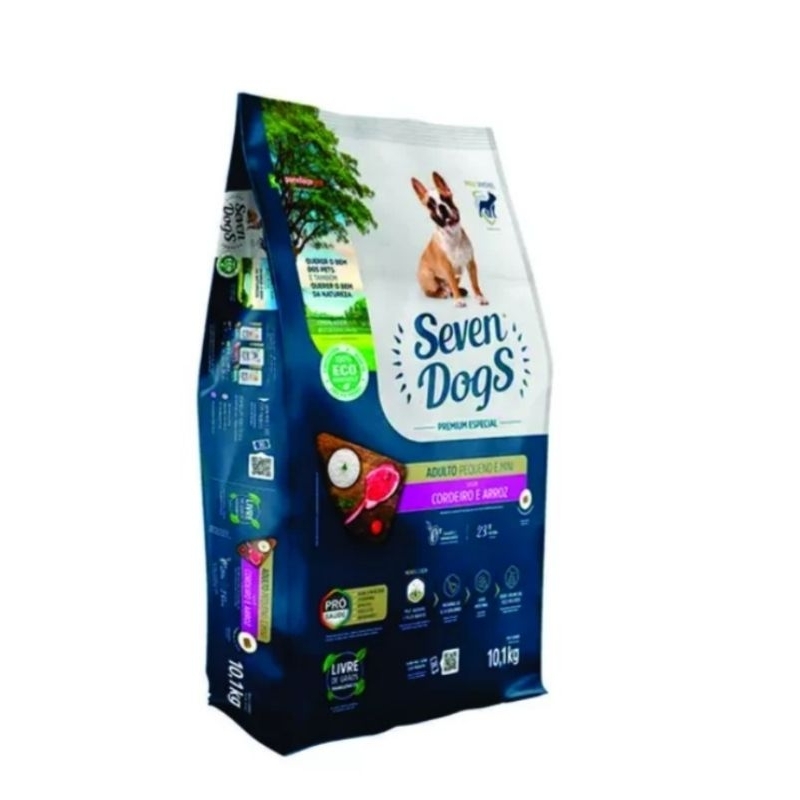 ração seven dogs raças pequenas cordeiro 10kg | Shopee Brasil