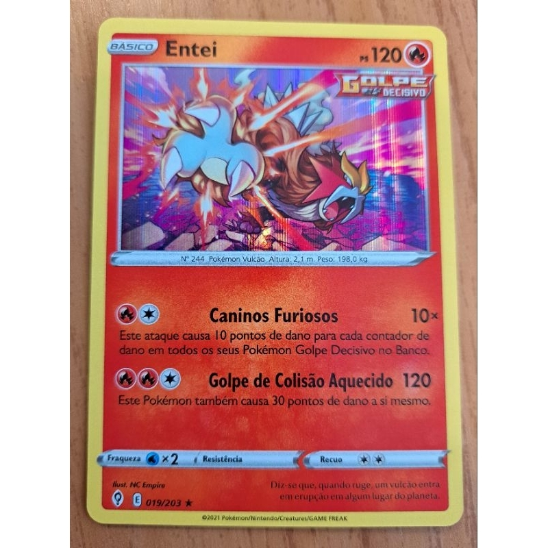 Card Pokémon Entei Foil Original e Nova | Shopee Brasil