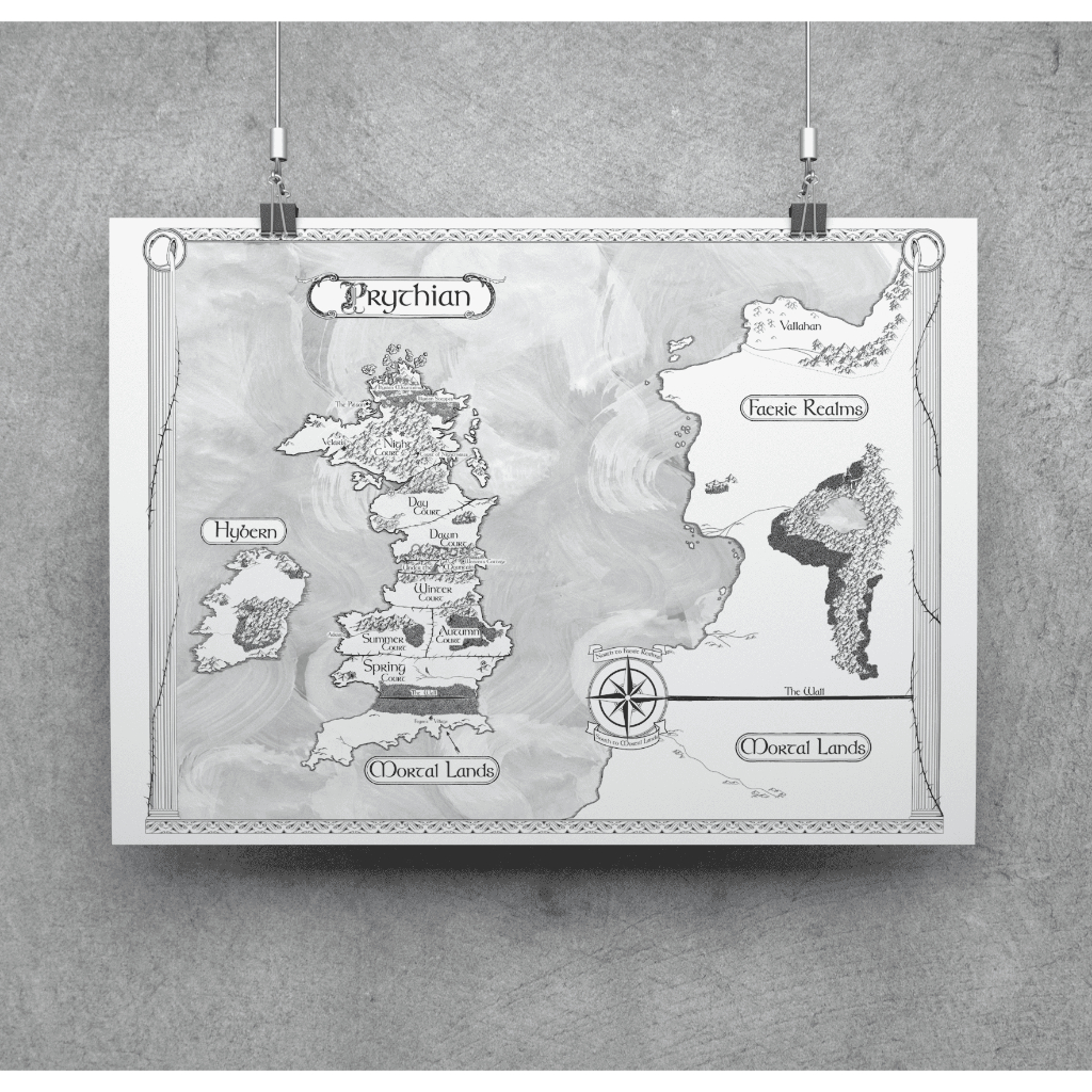 Poster Mapa de Prythian - A Corte de Rosas e Espinhos (A Court of ...