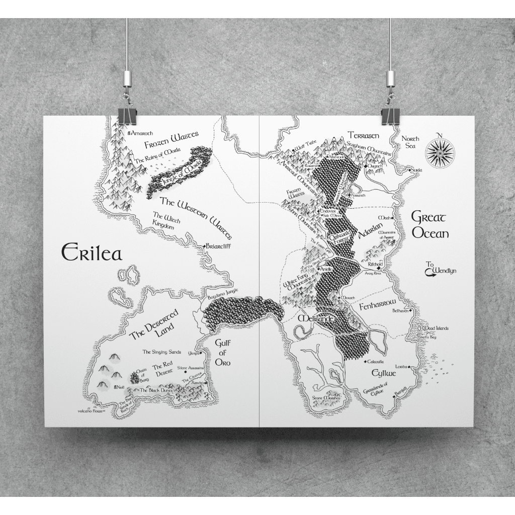 Poster Mapa de Erileia - Trono de Vidro - Coleção Throne of Glass ...
