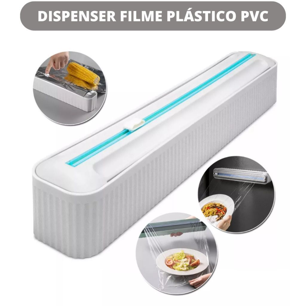 dispenser de filme plástico embalador para cozinha prático pvc pronto ...