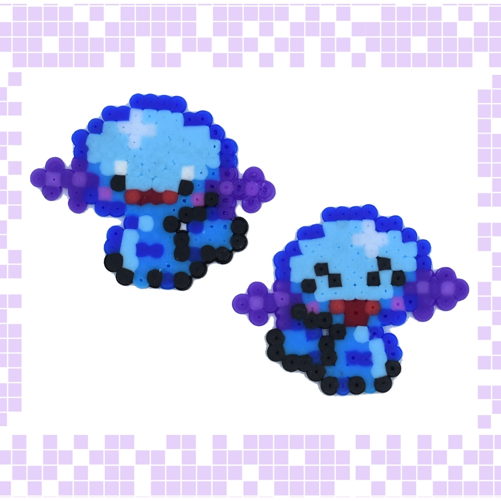 Pokémon Wooper Brincos Pixel Art Perler Bead | Shopee Brasil