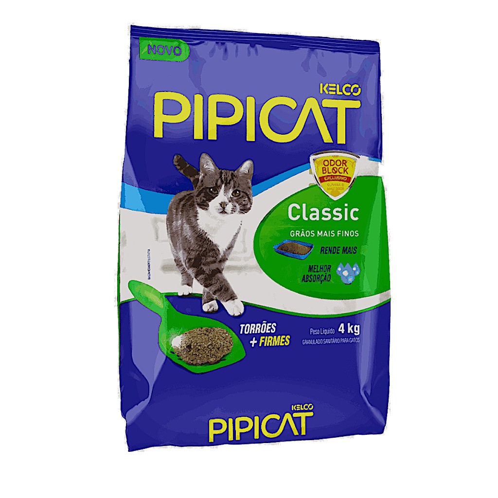 Areia Higiênica Pipicat Classic Grãos Mais Finos 4 kg | Shopee Brasil