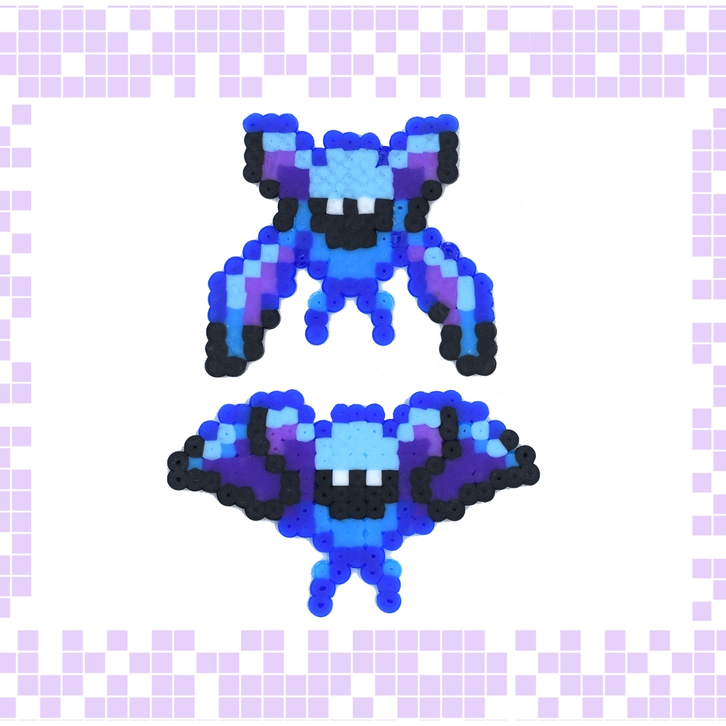 Pokémon Zubat Brincos Pixel Art Perler Bead | Shopee Brasil