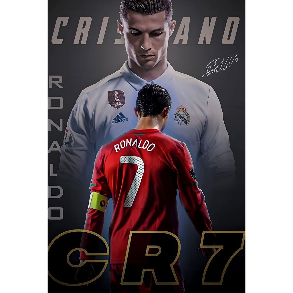 Quadro Decorativo Cristiano Ronaldo Cr7 Arte Futebol Clube | Shopee Brasil