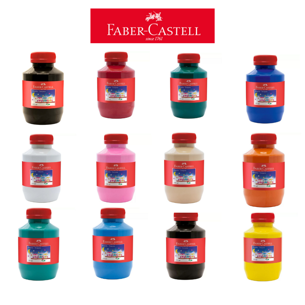 Tinta Guache FABER-CASTELL 250ml Grande - Escolha a Cor | Shopee Brasil