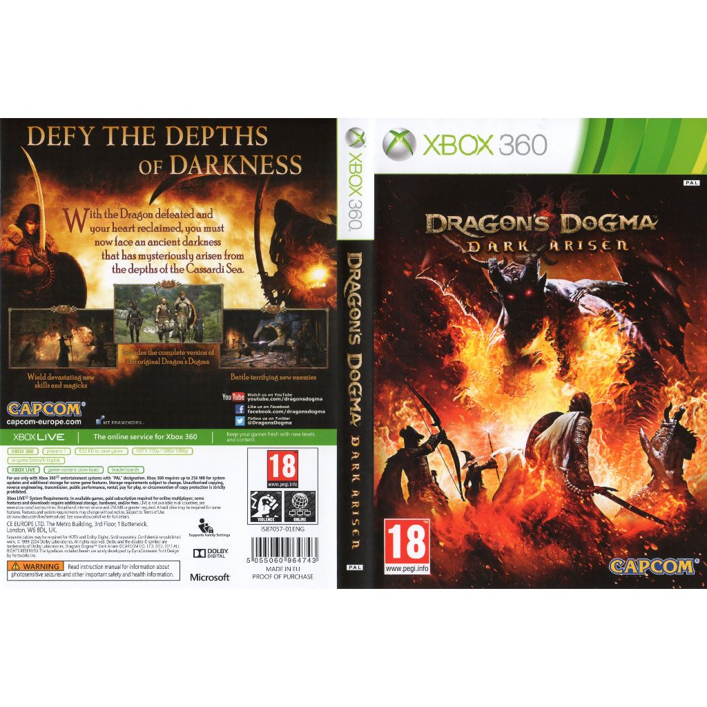 Dragons Dogma Dark Arisen P/ Xbox 360(JTAG/LT/LTU/RGH) | Shopee Brasil