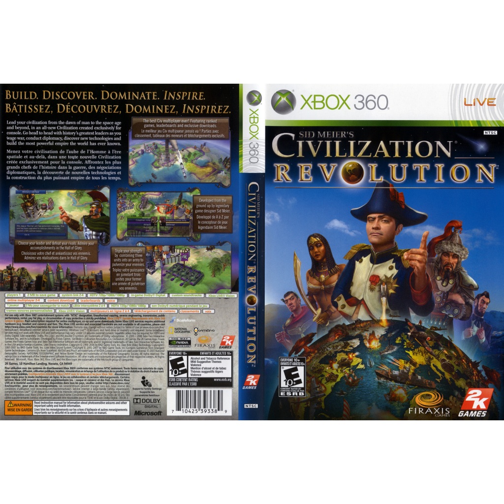 Civilization Revolution P/ XBOX360 (LTU/LT/JTAG/RGH) | Shopee Brasil