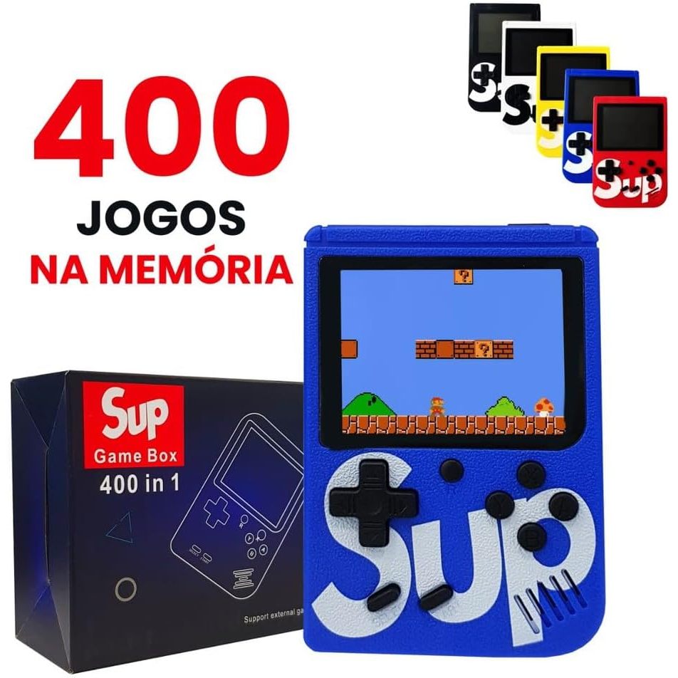 Mini Game Portátil SUP 400 jogos com Controle | Shopee Brasil