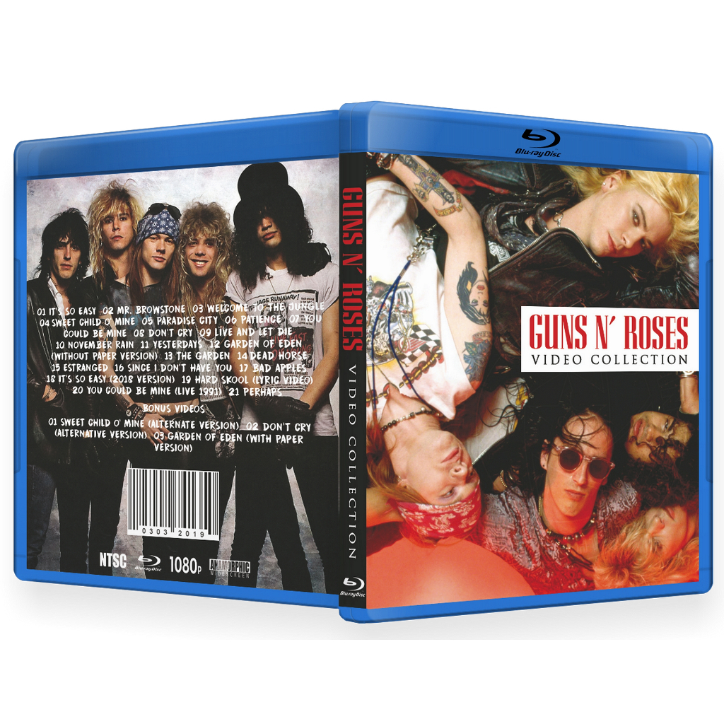 BLU-RAY GUNS N ROSES - VIDEO COLLECTION (fan made) | Shopee Brasil