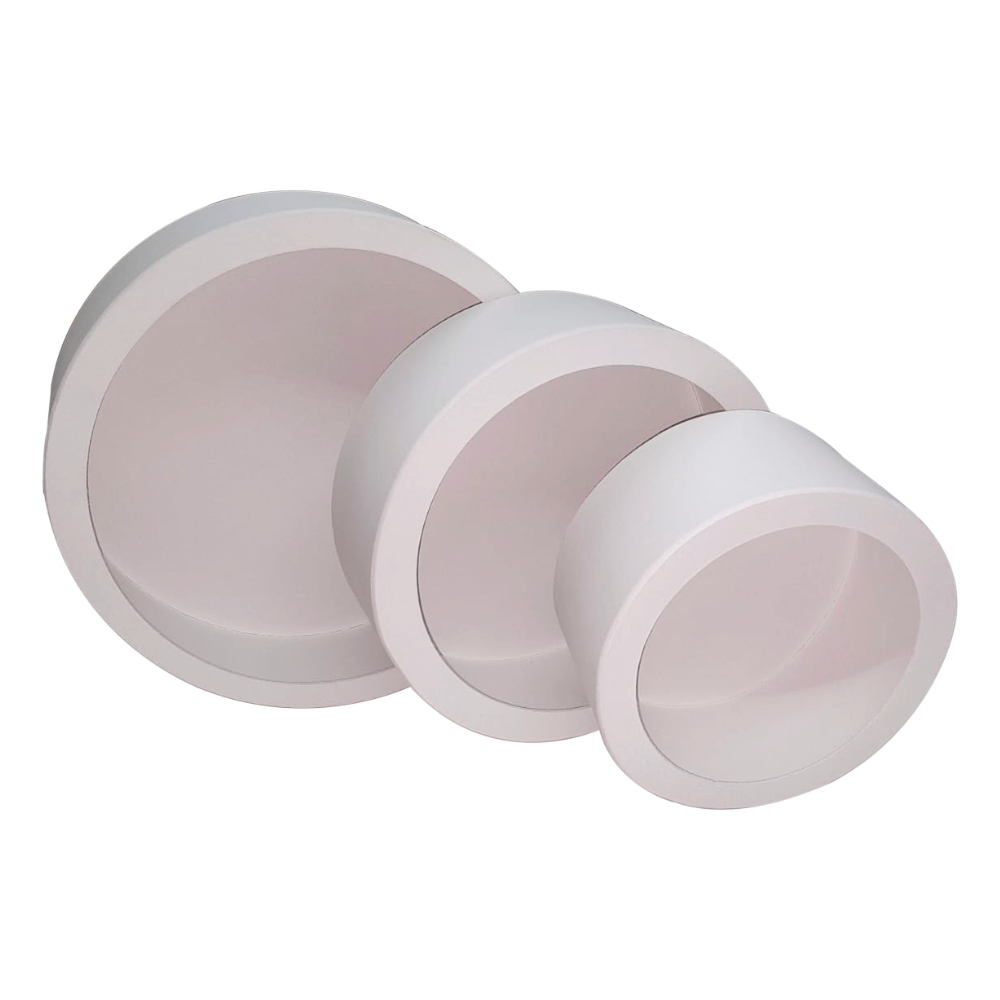 Nicho Redondo Branco Decorativo Parede MDF Kit Com 3 Quarto Infantil ...
