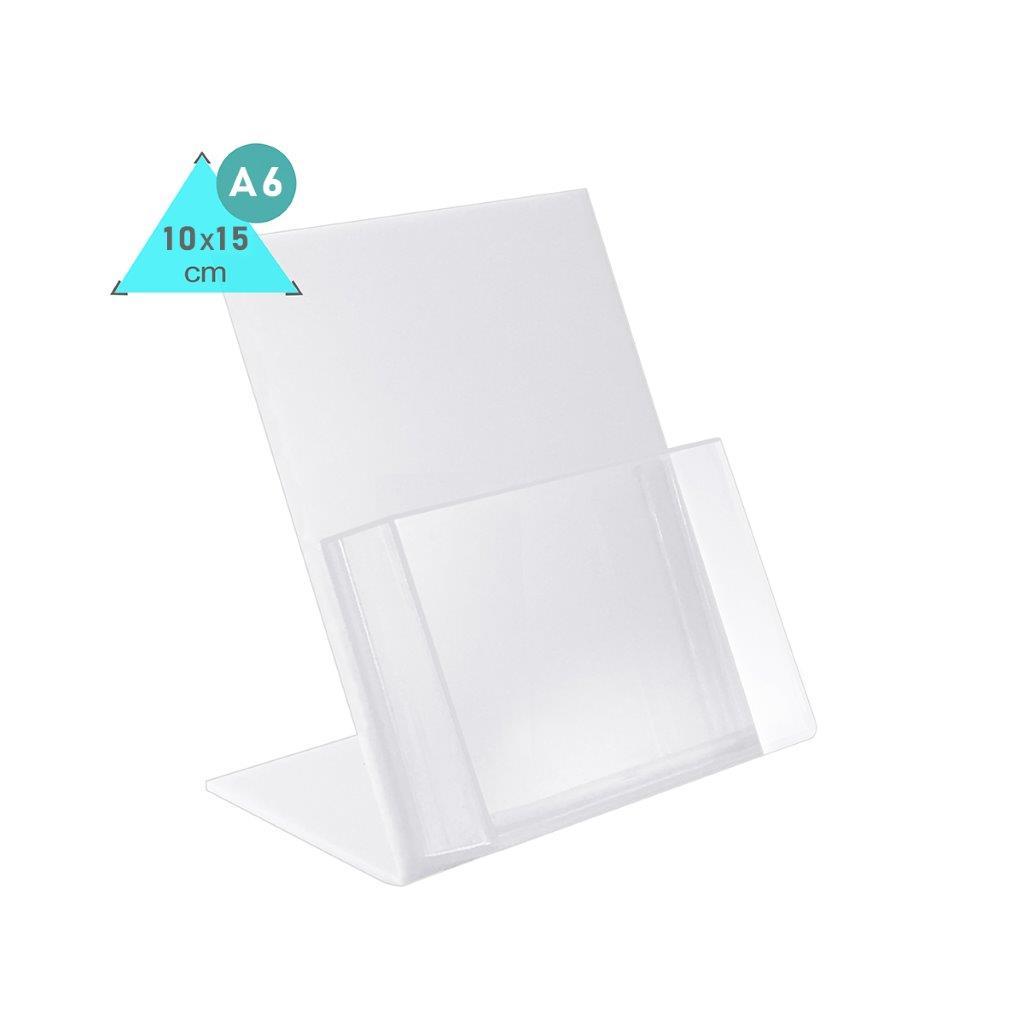 Display Porta Folder Folhetos Panfletos A6 10x15 Fundo Branco | Shopee ...