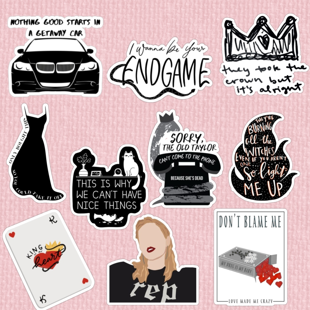 kit stickers adesivos ts taylor swift reputation rep | Shopee Brasil
