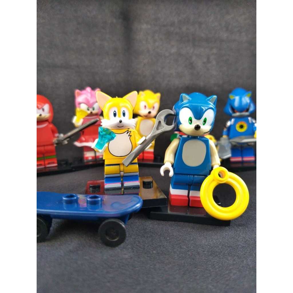Sonic Robotinic Eggman Minifigures Sonic Metal Super Shadow Mini Blocos ...