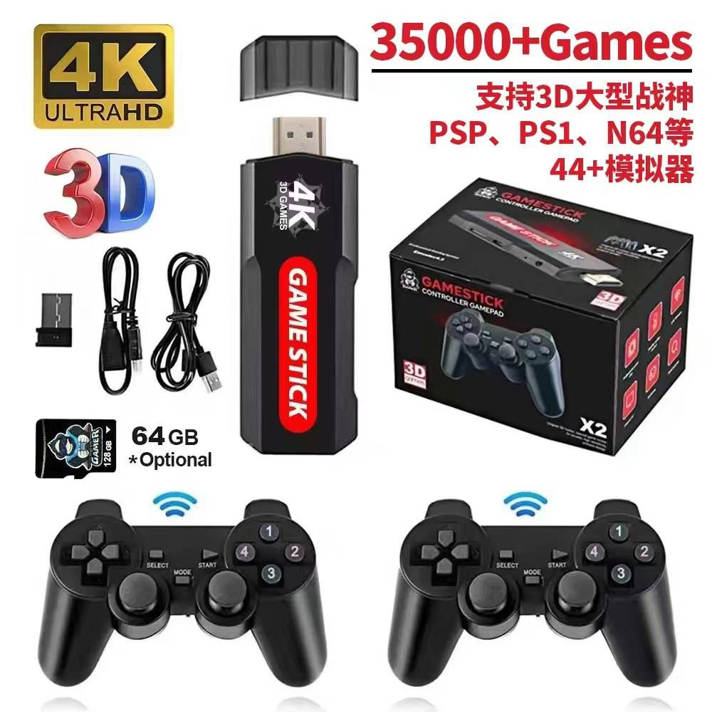 Game Stick GD10 4k 64gb COM 2 CONTROLE SEM FIO A PRONTA ENTREGA ...