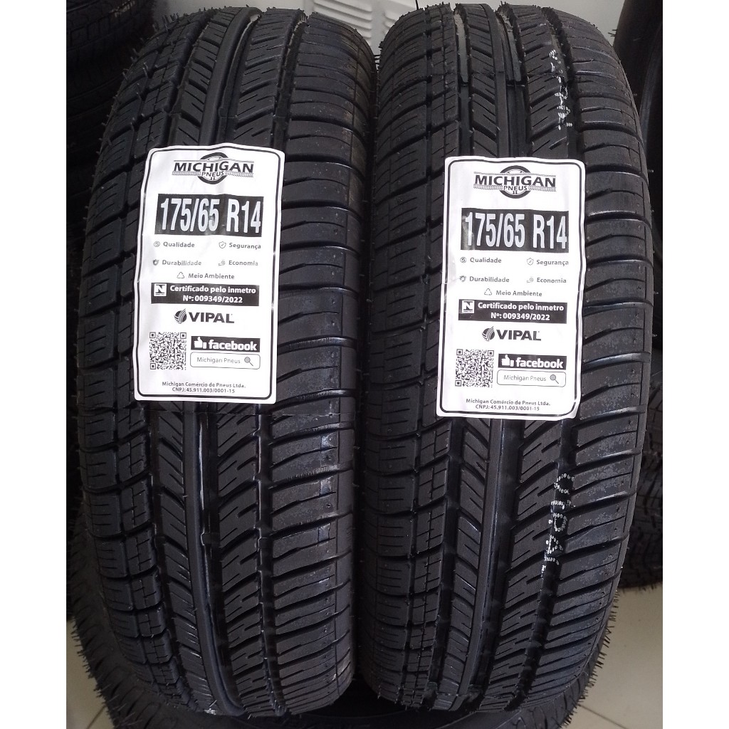 KIT 2 PNEUS 175 65 R 14 BORRACHA VIPAL | Shopee Brasil