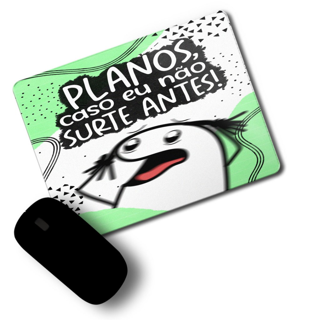 Mouse Pad Personalizado Retangular Divertido Flork Meme 28x18 cm ...
