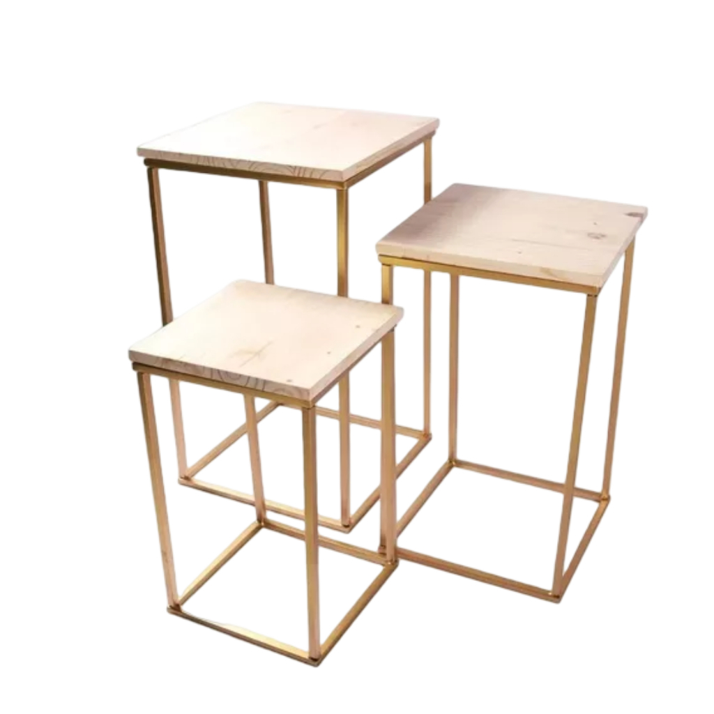 Trio De Mesa Conjunto Para Decoração Desmontável 3 Peças | Shopee Brasil