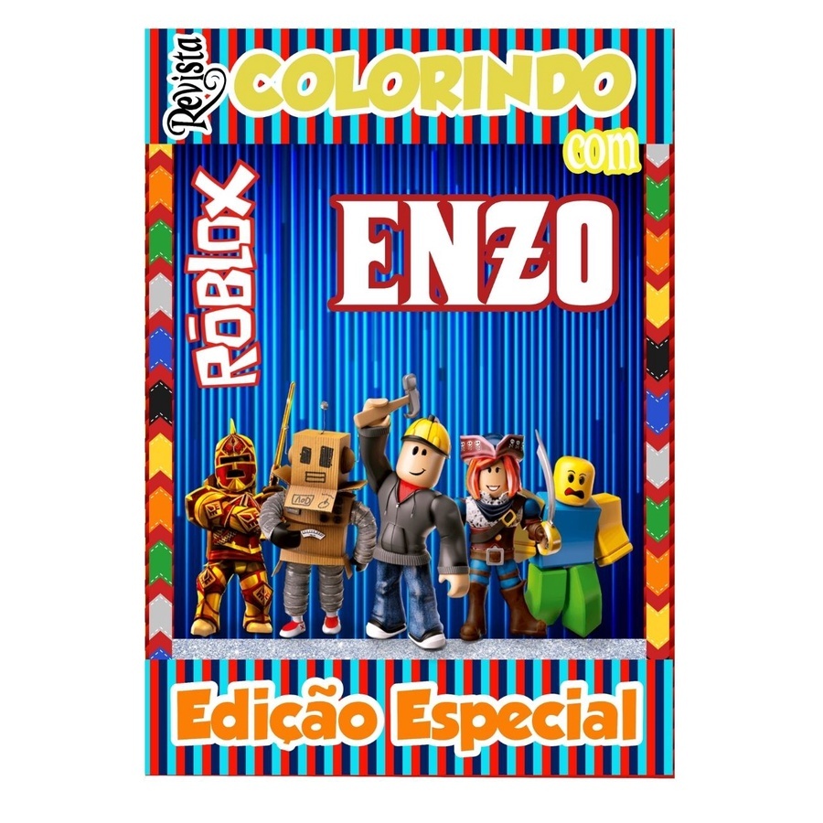 Livro De Colorir Personalizado / Revistinha de Colorir - Tema Roblox | Shopee Brasil