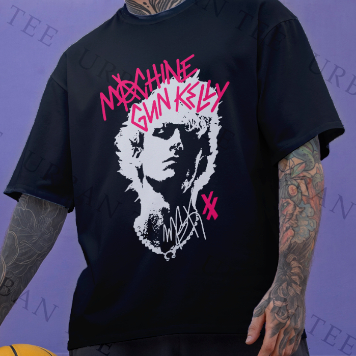 Camiseta Basica Algodao Machine Gun Kelly Face Eyes Mainstream Album ...
