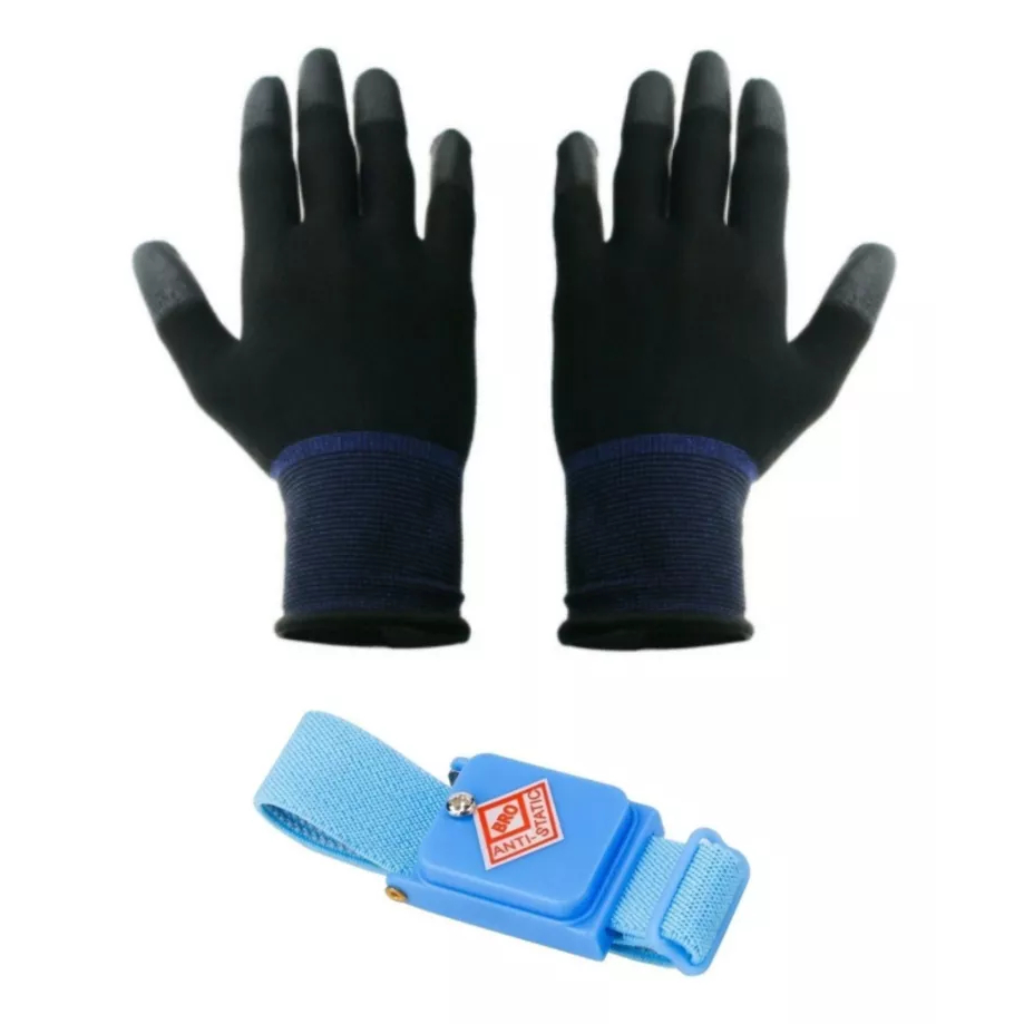 KIT LUVA ANTIESTATICA + PULSEIRA IDEAL PARA REPAROS EM CELULARES ...